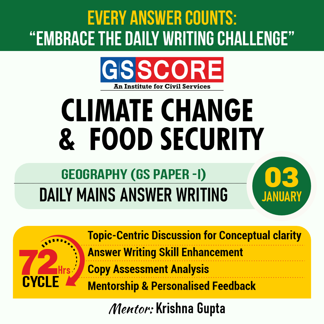 Geography (Climate Change and Food Security) by Krishna Gupta - GS SCORE