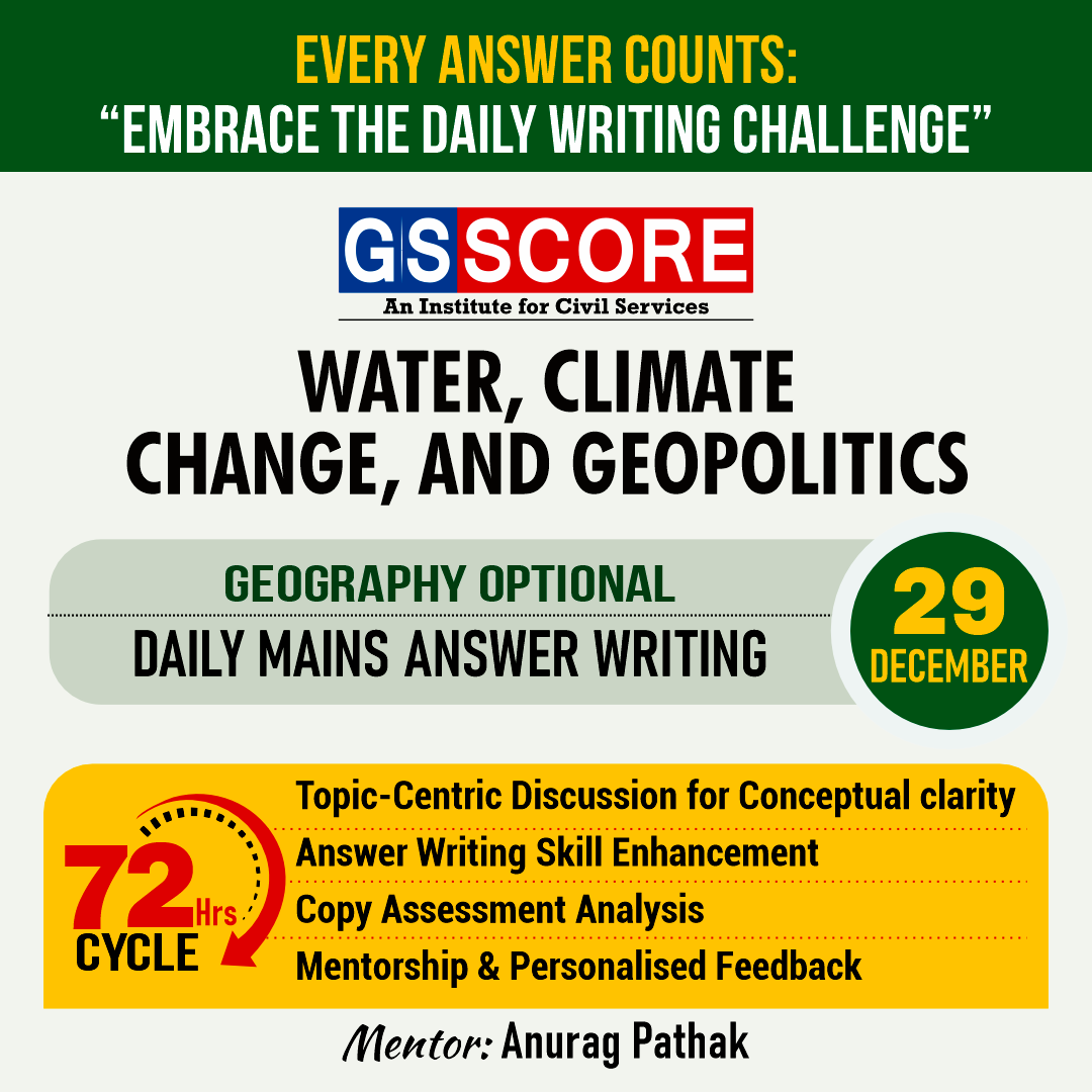 Geography Optional (Water, Climate Change, and Geopolitics) by Anurag ...